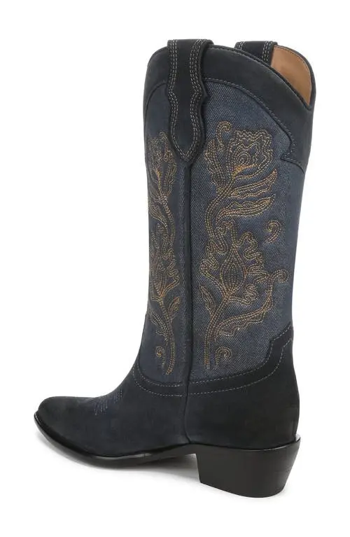 Sam Edelman Rue Western Boots - Atlantic Blue/royale Blue