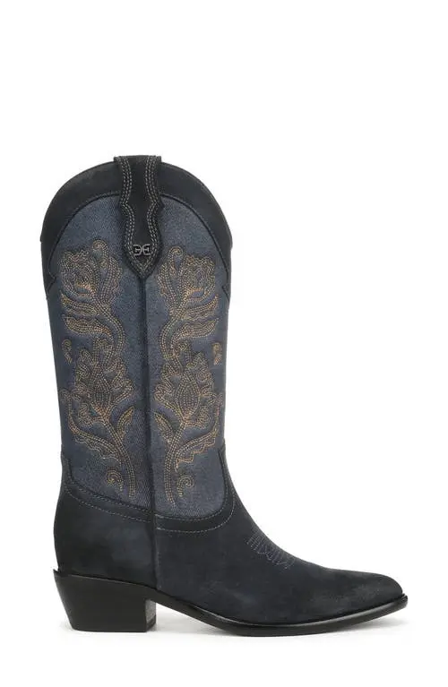 Sam Edelman Rue Western Boots - Atlantic Blue/royale Blue
