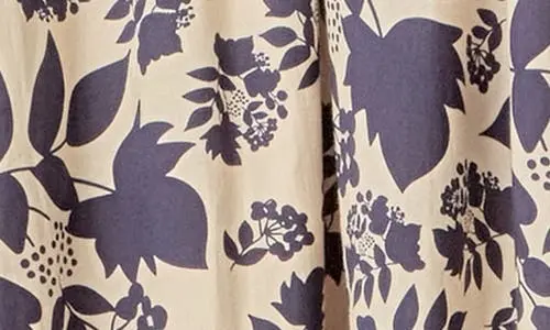 English Factory Floral Print Tiered Midi Dress - Cream/navy