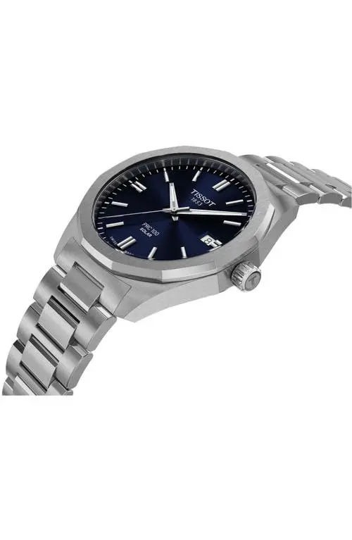 TISSOT Prc 100 Solar Quartz Bracelet Watch - Blue