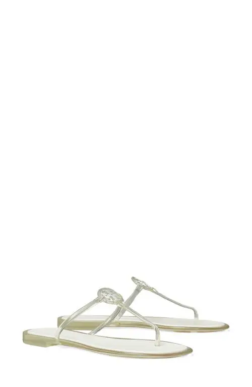 Tory Burch Mini Miller Jelly Thong Sandal - Clear/silver