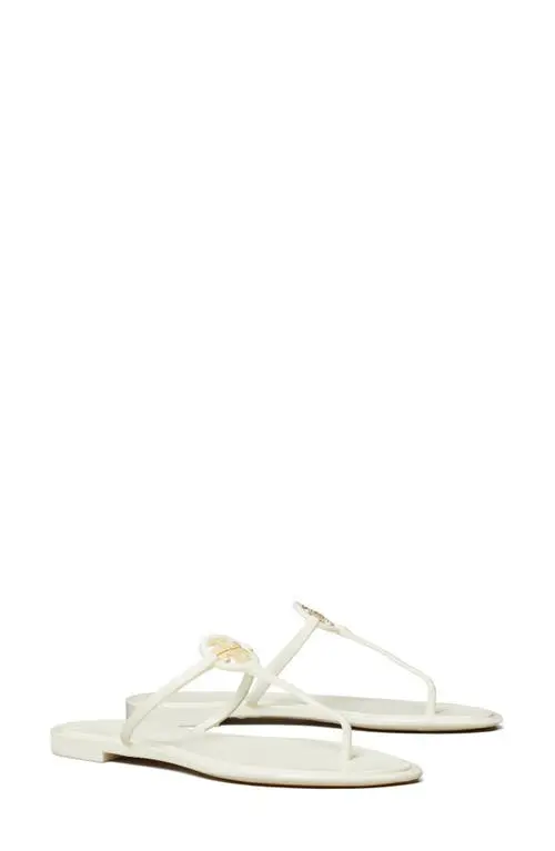 Tory Burch Mini Miller Jelly Thong Sandal - Ivory/gold