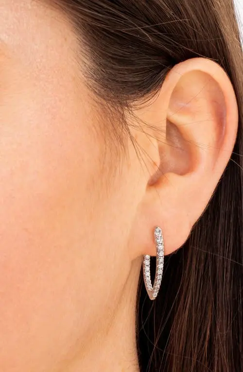 Memoire Imperial Diamond Inside Out Hoop Earrings