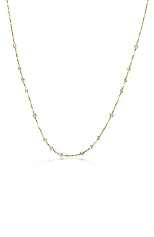 Memoire Cascade Diamond Station Necklace - Yellow Gold