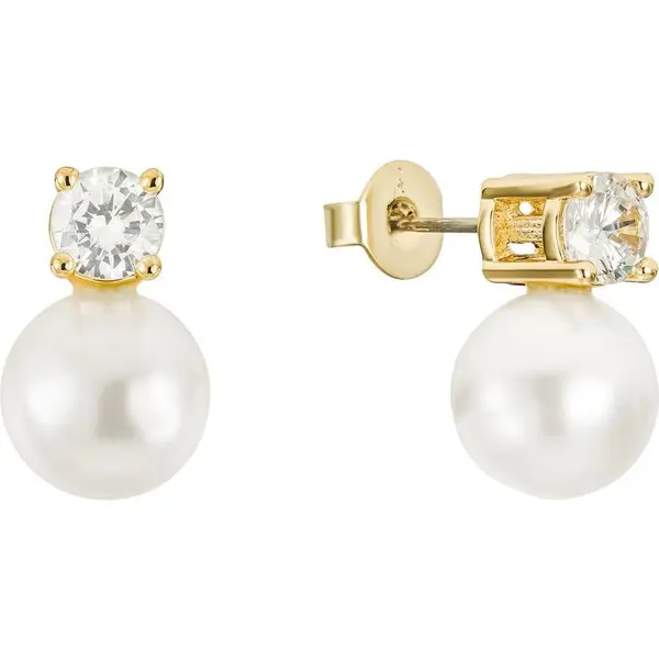 UNTAMED PETALS Maven And Crystal Stud Earrings - Gold