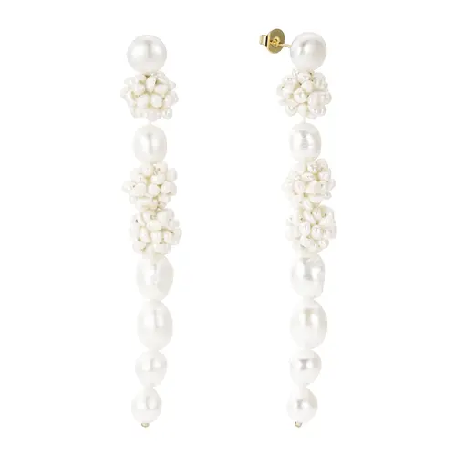 UNTAMED PETALS Darcy Freshwater Drop Earrings - Gold