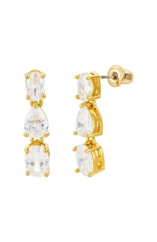 UNTAMED PETALS Baha Crystal Drop Earrings - Gold
