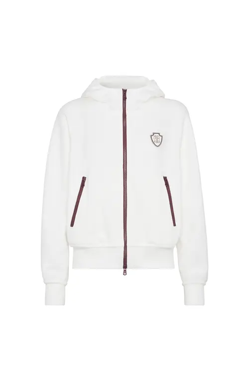 Brunello Cucinelli Piqué Sweatshirt With Logo - White