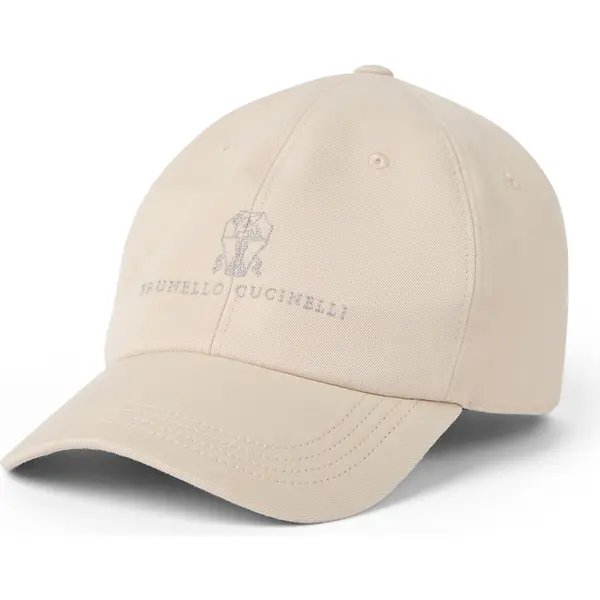 Brunello Cucinelli Baseball Cap With Embroidery - Sand