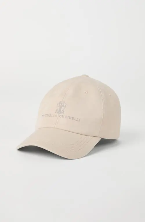 Brunello Cucinelli Baseball Cap With Embroidery - Sand