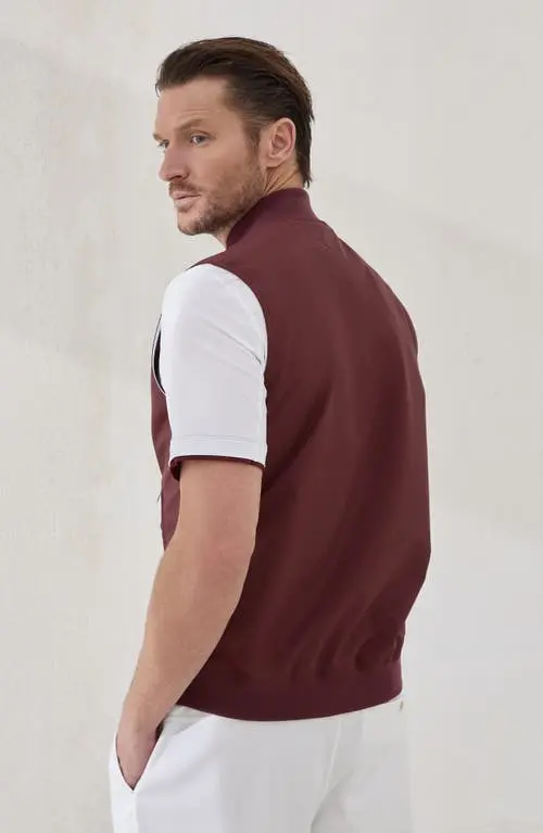 Brunello Cucinelli Nylon Zip-up Vest - Amaranth
