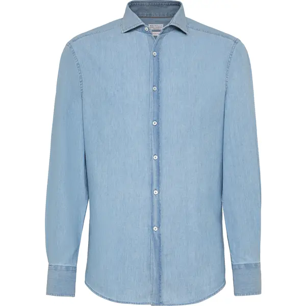Brunello Cucinelli Chambray Shirt - Medium Denim