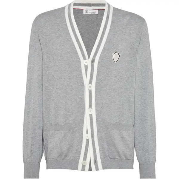 Brunello Cucinelli Cotton Cardigan - Grey