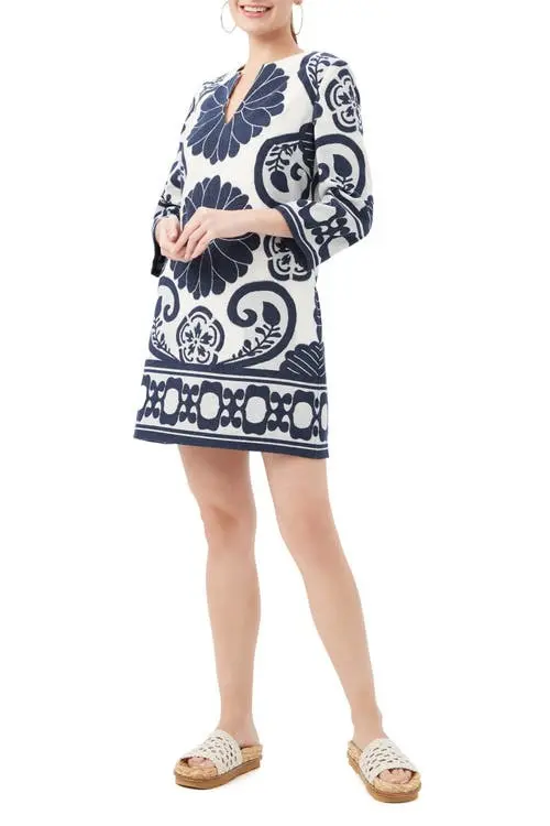Trina Turk Amy Border Print Shift Dress