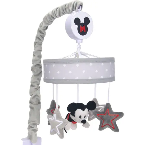 LAMBS & IVY Disney Baby Magical Mickey Mouse Musical Crib Mobile - Gray