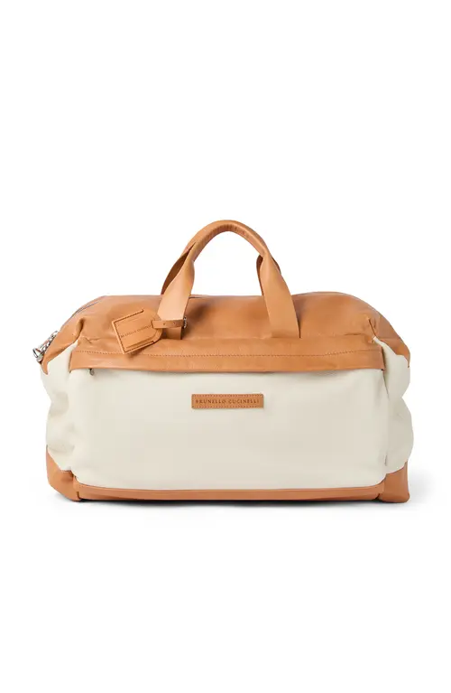 Brunello Cucinelli Grained Calfskin Active Bag - Ivory