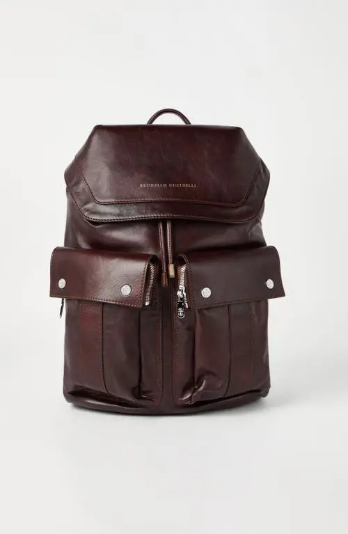 Brunello Cucinelli Calfskin Leather Leisure Backpack