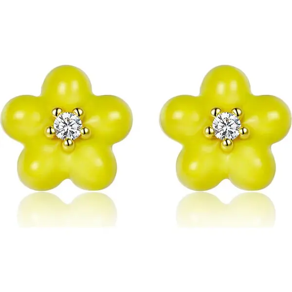 ANNA ZUCKERMAN Petit Daisy Stud Earrings - Yellow/yellow Gold