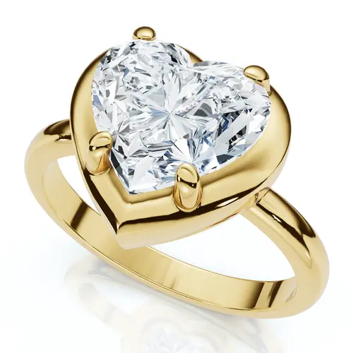 BLISS DIAMOND 2.5ct Heart Diamond Solitaire Engagement Ring - 14k Yellow Gold