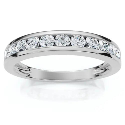 BLISS DIAMOND 1/2ct Diamond Wedding Band Lab Grown - 14k White Gold