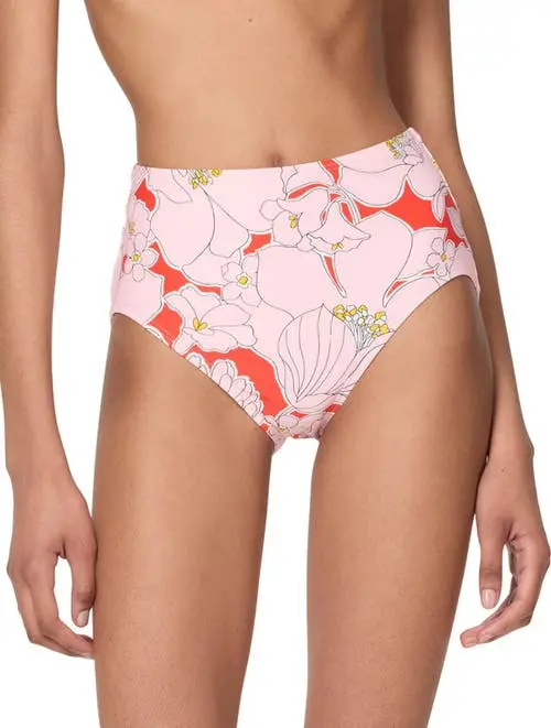 Kate Spade New York High Waist Bikini Bottom - Goji Berry