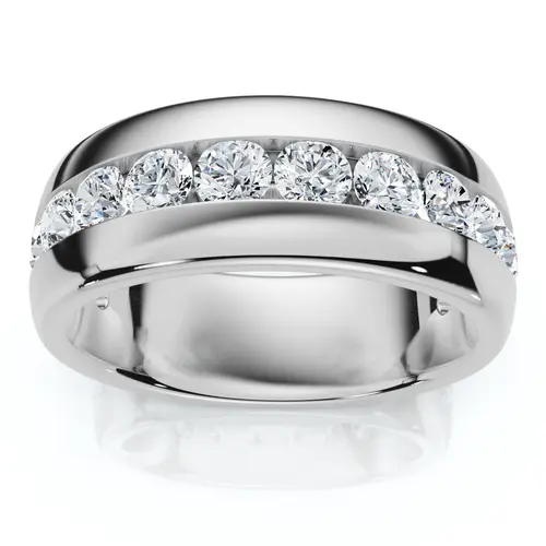 BLISS DIAMOND 1 1/2ct Diamond 10k Gold Anniversary Band - 10k White Gold
