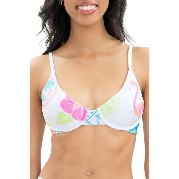 Kenny Flowers Changes In Latitude Underwire Bikini Top - White