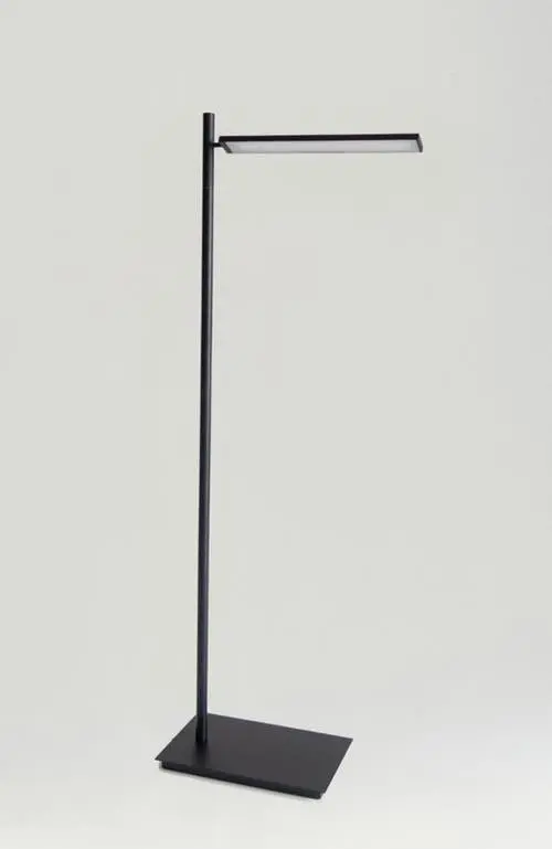 BRIGHTECH Linden 53" Matte Black Modern Pharmacy Led Floor Lamp With Adjustable Shade - Classic Black