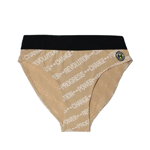 CROSS COLOURS Printed Bikini Brief - Nude