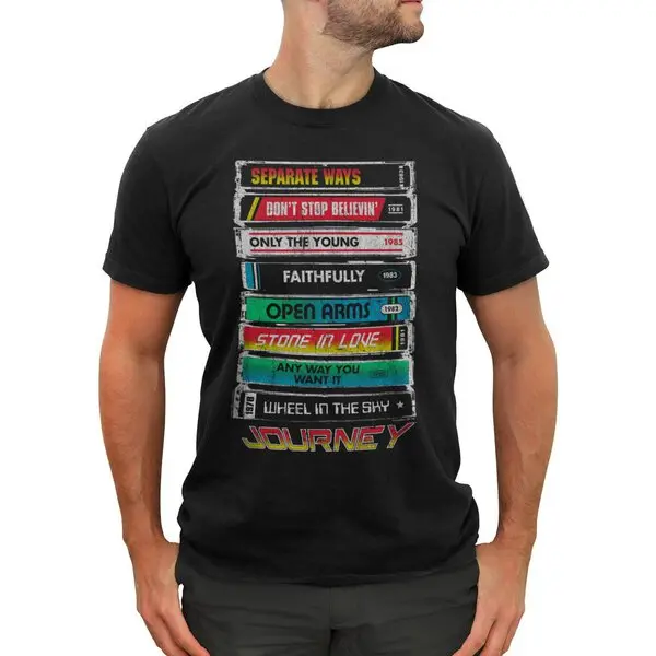 JOURNEY Tape Deck Stack Graphic T-shirt