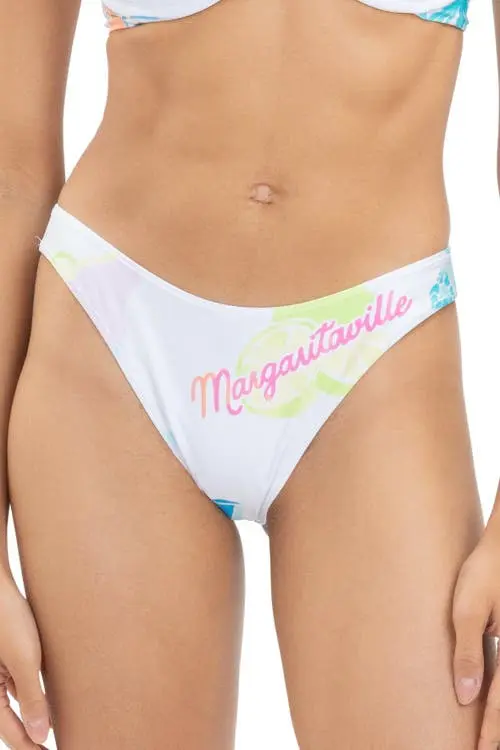 Kenny Flowers Margaritaville The Changes In Latitudes Sporty Bikini Bottom - White