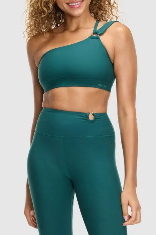 PELOTON Cadent O-ring One Shoulder Bra - Deep Forest
