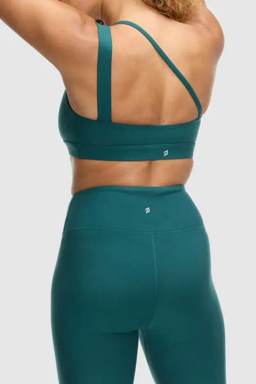 PELOTON Cadent O-ring One Shoulder Bra - Deep Forest