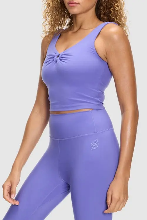 PELOTON Cadent O-ring Ruched Tank - Iris Bloom