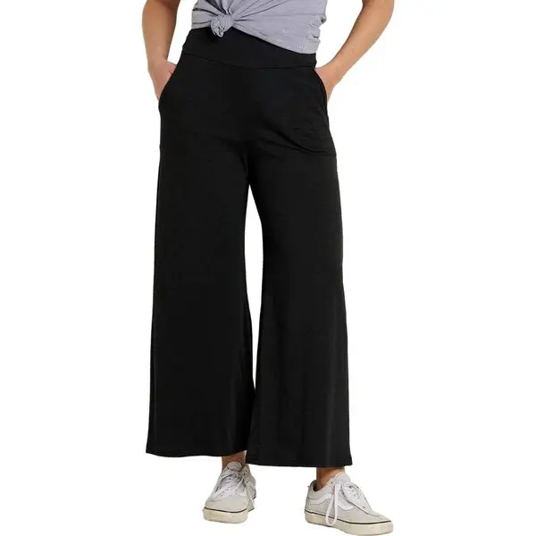 TOAD & CO Chaka Wide Leg Crop Pant - Black