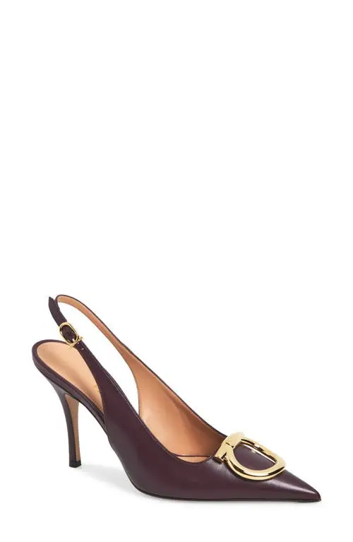 FERRAGAMO Sara Pointed Toe Slingback Pump