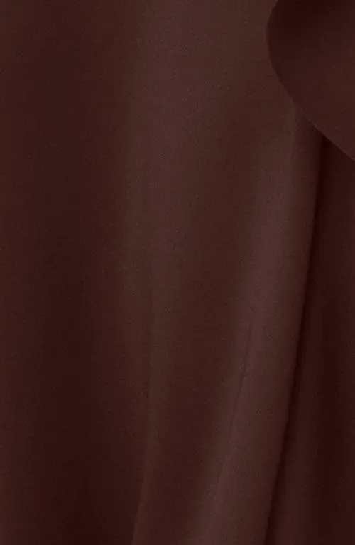 XSCAPE EVENINGS Strapless Ruffle Scuba Crepe Gown - Brown