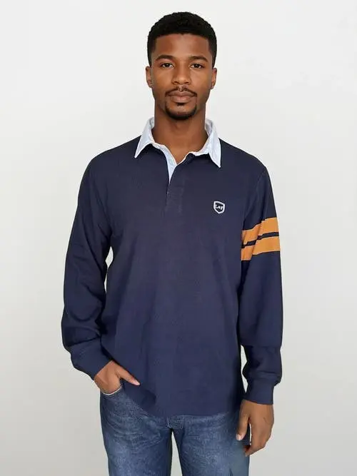 LEDGER & FORD Legacy Rugby Shirt - Navy