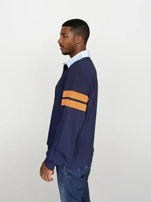 LEDGER & FORD Legacy Rugby Shirt - Navy