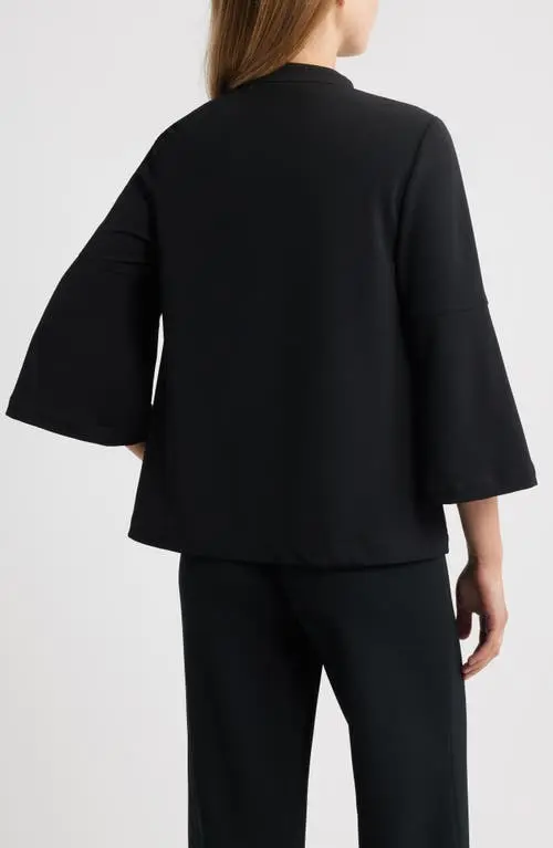 Ming Wang Deco Crepe Flare Sleeve Jacket