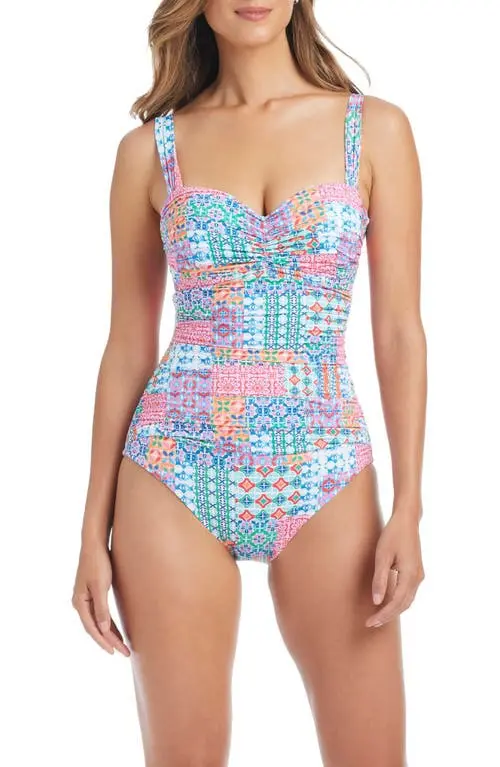 BLEU BY ROD BEATTIE Shirred Underwire One-piece Swimsuit