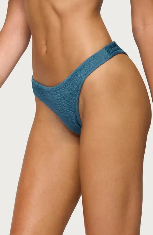 EDIKTED Oasis Scrunch Bikini Bottom - Blue