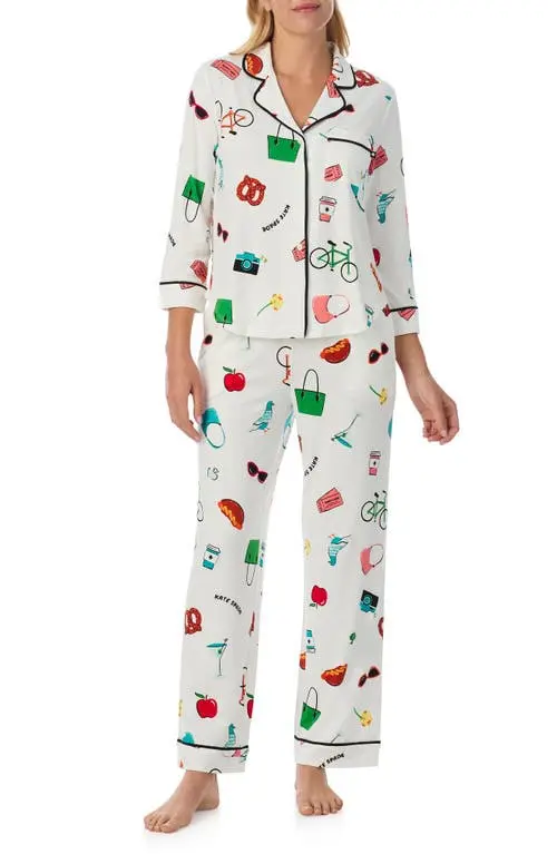 Kate Spade New York Print Pajamas - White Novel