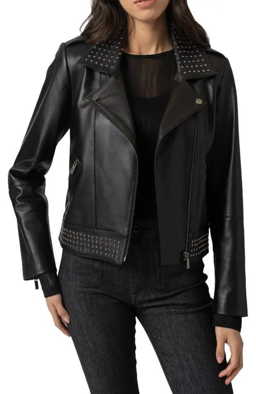 SAINT + SOFIA Bonham Studded Biker Jacket