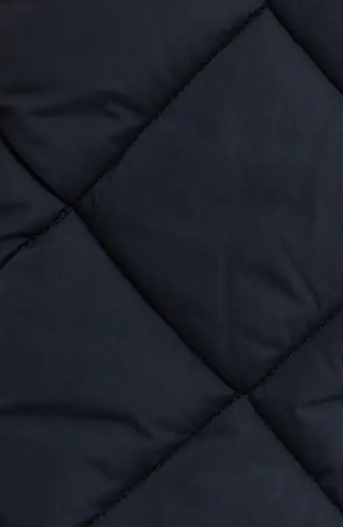 Bernardo Quilted Longline Hooded Jacket - Navy