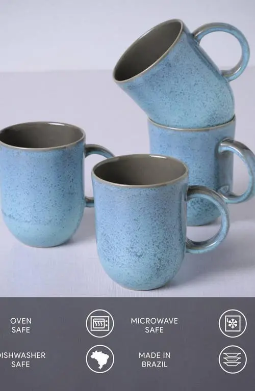 PORTO BRASIL Coup Mug Set Of 4 - Breeze