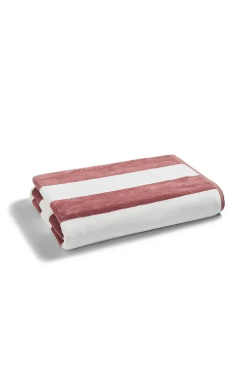 CHRISTY Cabana Stripe Vibrant Beach Towels - Earth Red