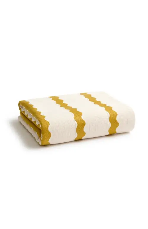 CHRISTY Takeaway Yarn-dyed Striped Beach Towels - Ochre