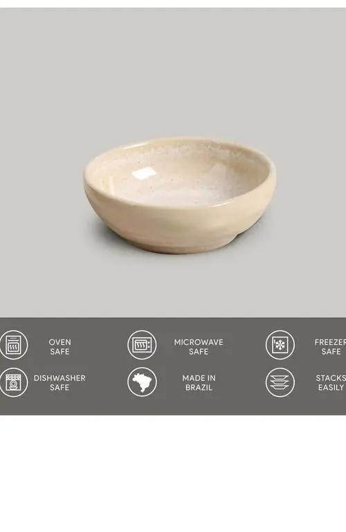 PORTO BRASIL Organic Ramekin Set Of 6 - Latte