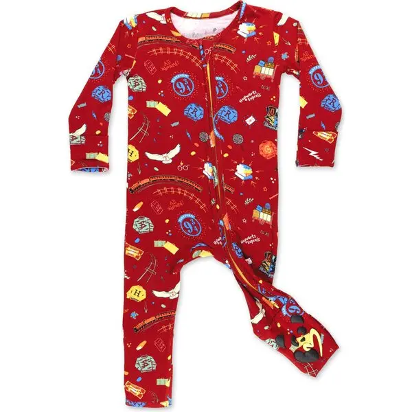 BELLABU BEAR Baby Convertible Printed Footie - Hogwarts Express